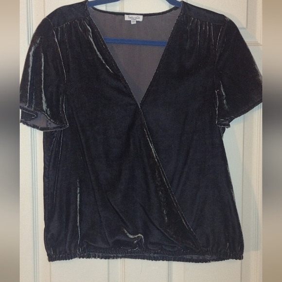Splendid | Tops | Splendid Velvet Dark Grey Top | Poshmark